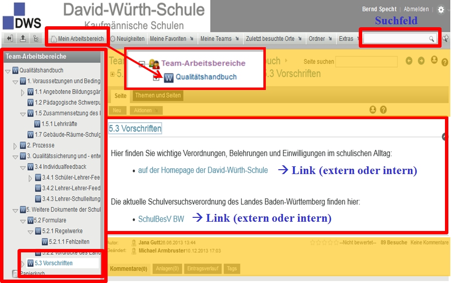 David-Würth-Schule Intranet